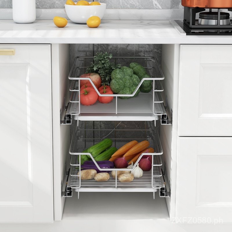 Pull-out Basket304450400600Fruits and vegetables#Kitchen Cabinet Drawer ...