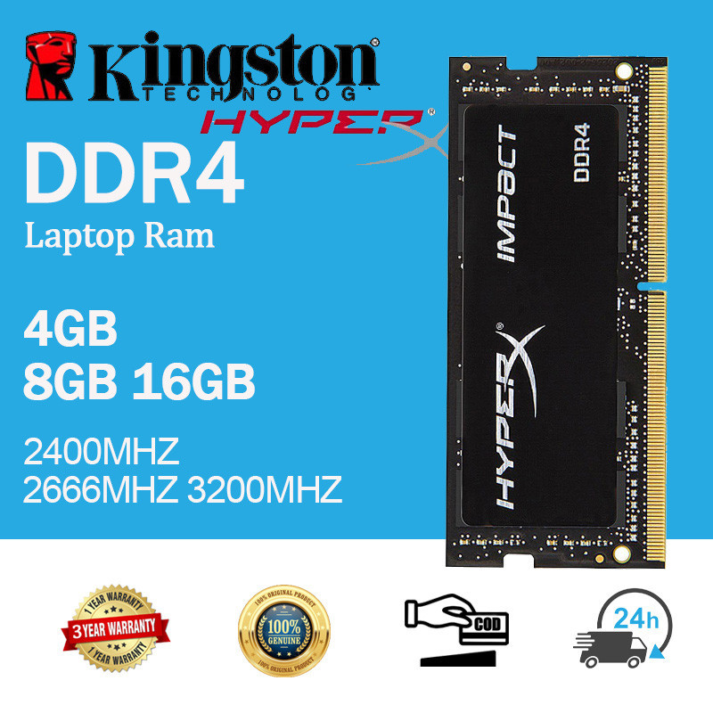 24h Ship Kingston Hyperx Ddr4 Ram 4gb 8gb 16gb Memória Laptop Ram Ddr4