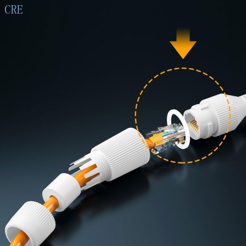 CRE RJ45 Waterproof Connectors Supers Strong Tensile PA66 Ethernets ...