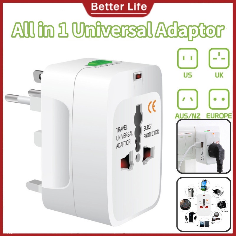 All in 1 Adaptor Universal Travel Adapter Plug Electrical Converter ...