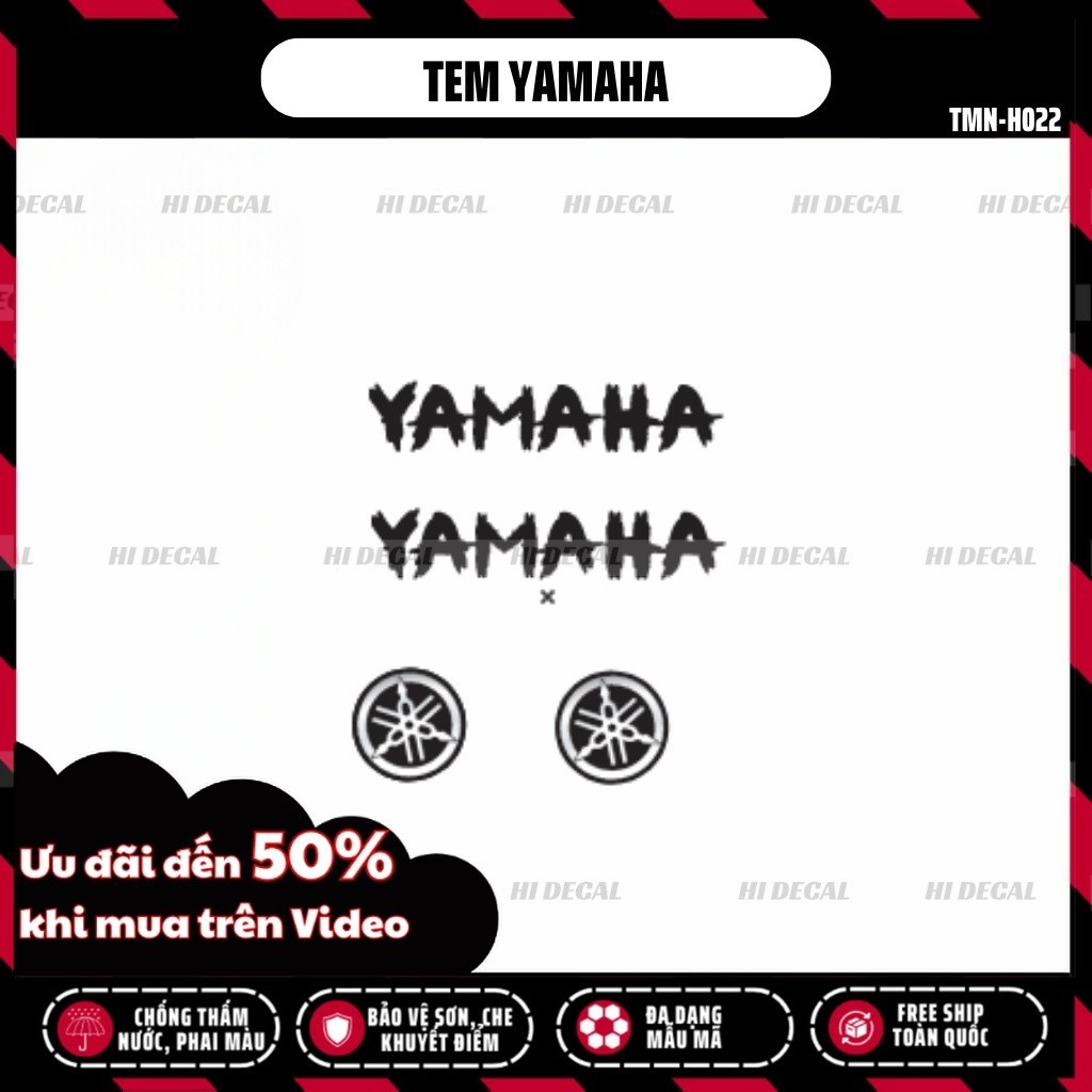 Yamaha logo stickers for all vehicle models | Tmn-022 | High quality ...
