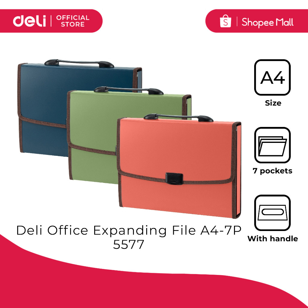 Deli 5577 Office Expanding File A4-7P | Shopee Philippines