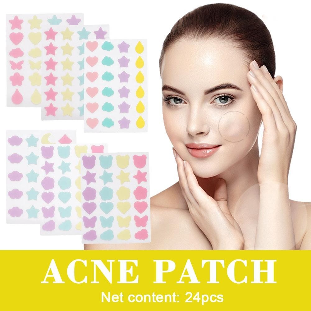 24pcs Color Special-Shaped Acne Sticker Cute Acne Patches Hydrocolloid ...
