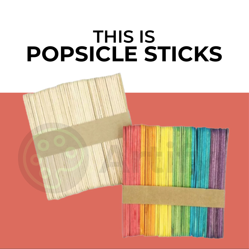 Popsicle Stick Natural and Assorted Popsicle Sticks 50pcs/pack | Shopee ...
