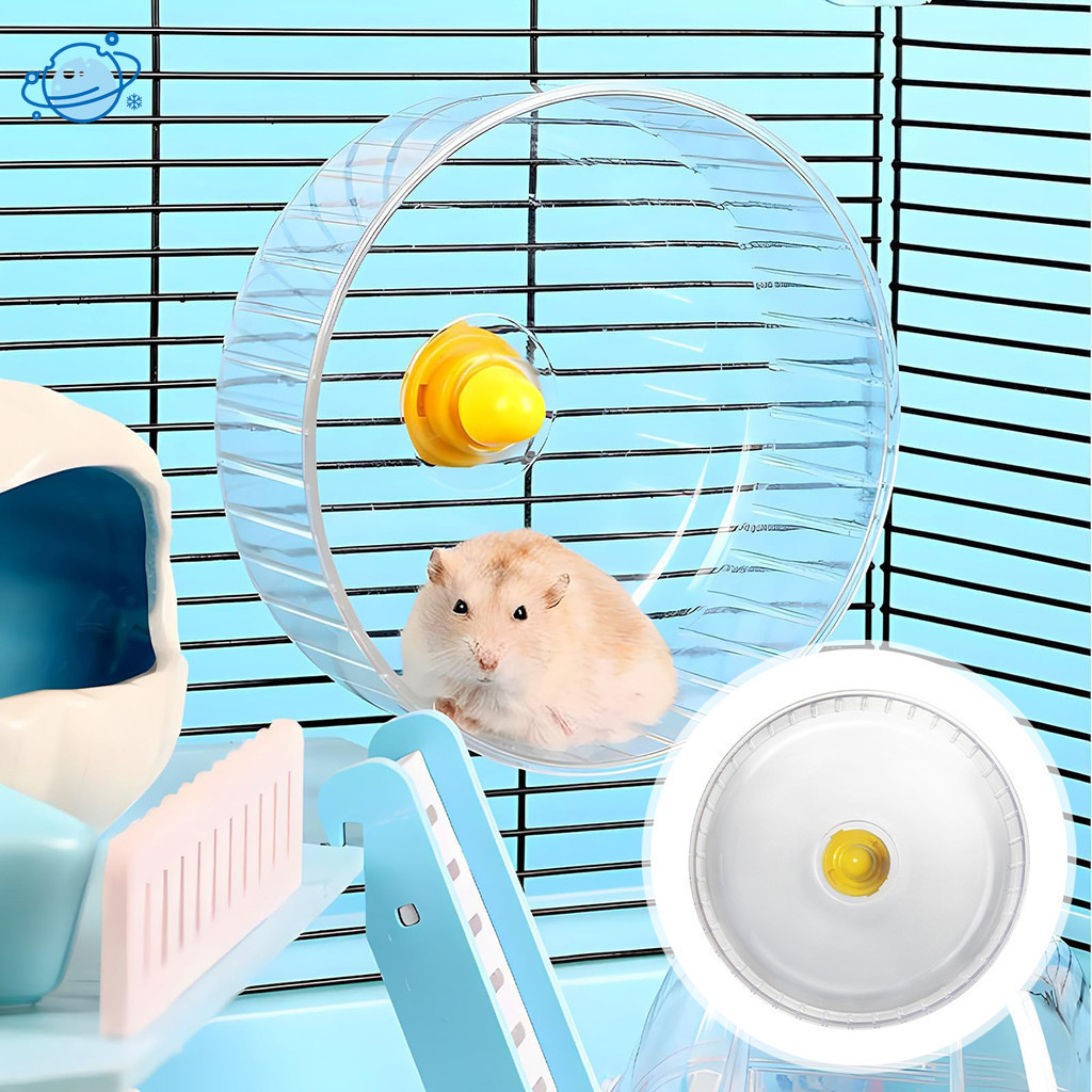 Hamster Exercise Wheel 17cm Transparent Silent Hamster Wheel Cage ...