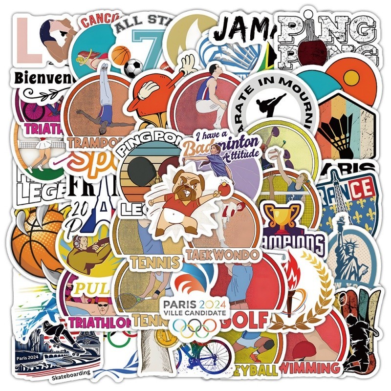 50Pcs Paris Corner Decorative Sticker Paris 2024 Olympics Sticker ...