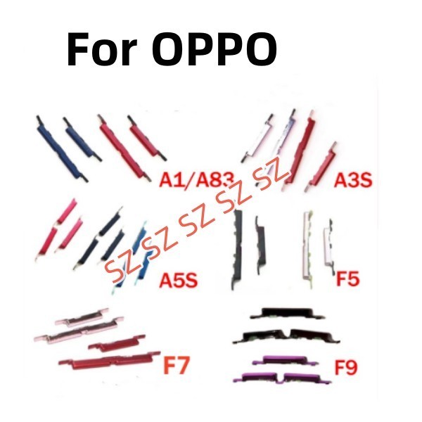 For OPPO A1 A83 A3S A5S F5 F7 F9 Power & Volume Side Button Keys button ...