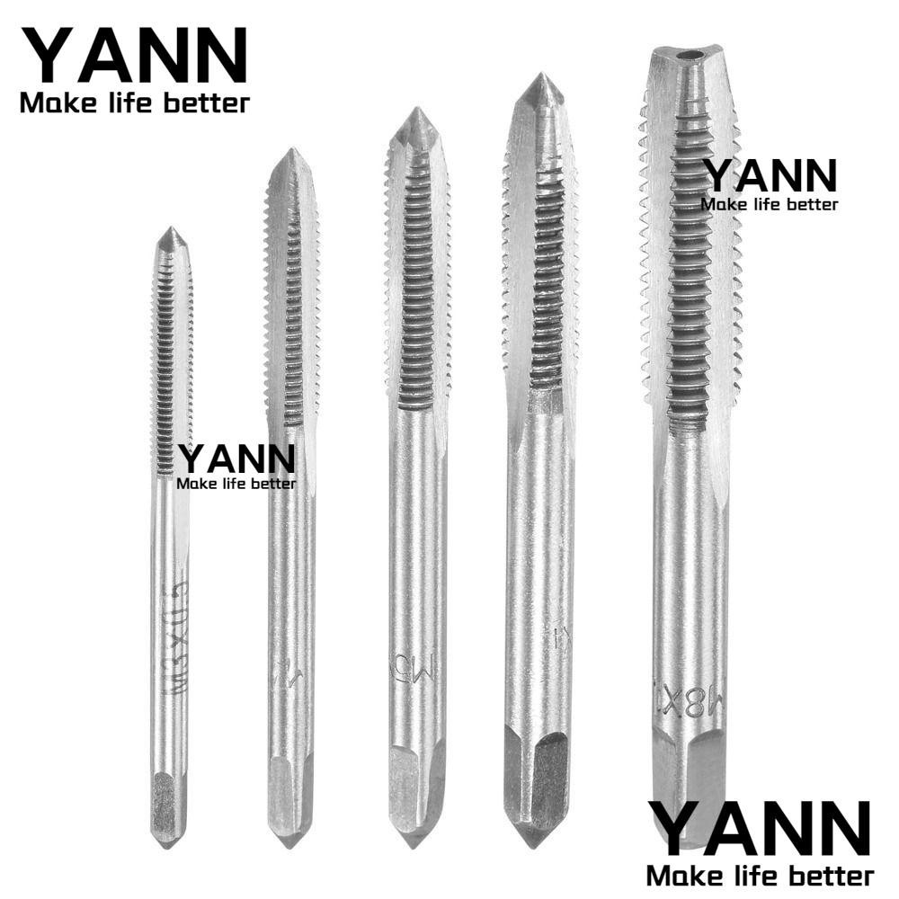 YANN1 5pcs Hand Threading Tap Set, M3 M4 M5 M6 M8 High Speed Steel ...