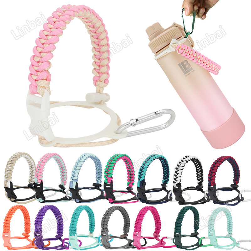 LinBai Pink Paracord Fishbone Shape Handle Rope 32oz 22oz 40oz Flask ...