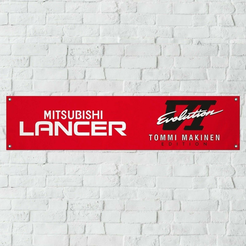Mitsubishi Lancer Evo Vi Banner Garage Decoration Sign Tin Sign Club ...