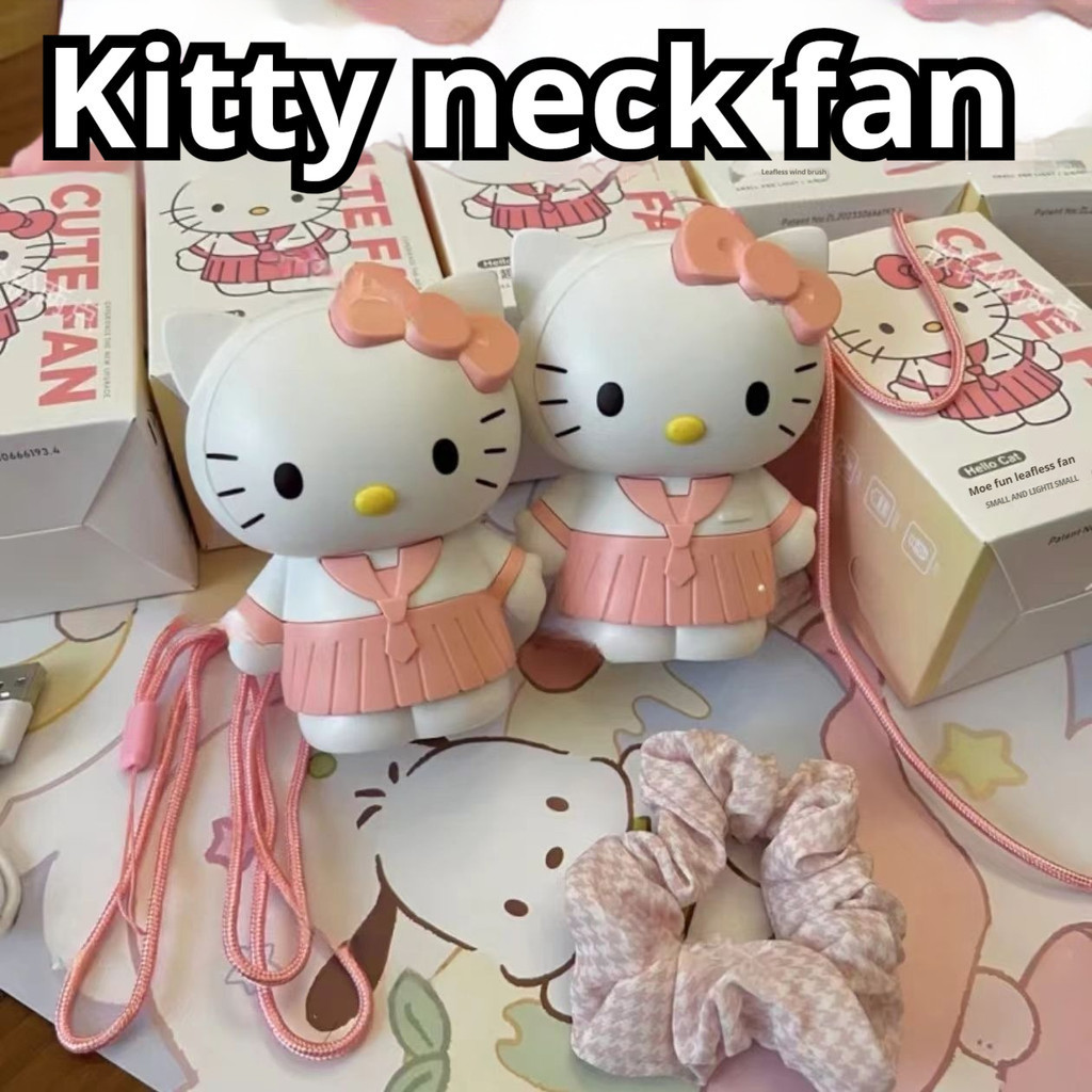 Kitty Cat Portable Little Fan USB Rechargeable Handheld Cool Summer ...