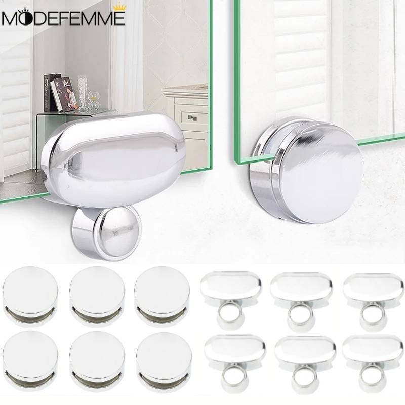 Wall Mount Frameless Mirror Clip - Glass Clamps - Bathroom Glass Clip - Mirror Holder Clips ...