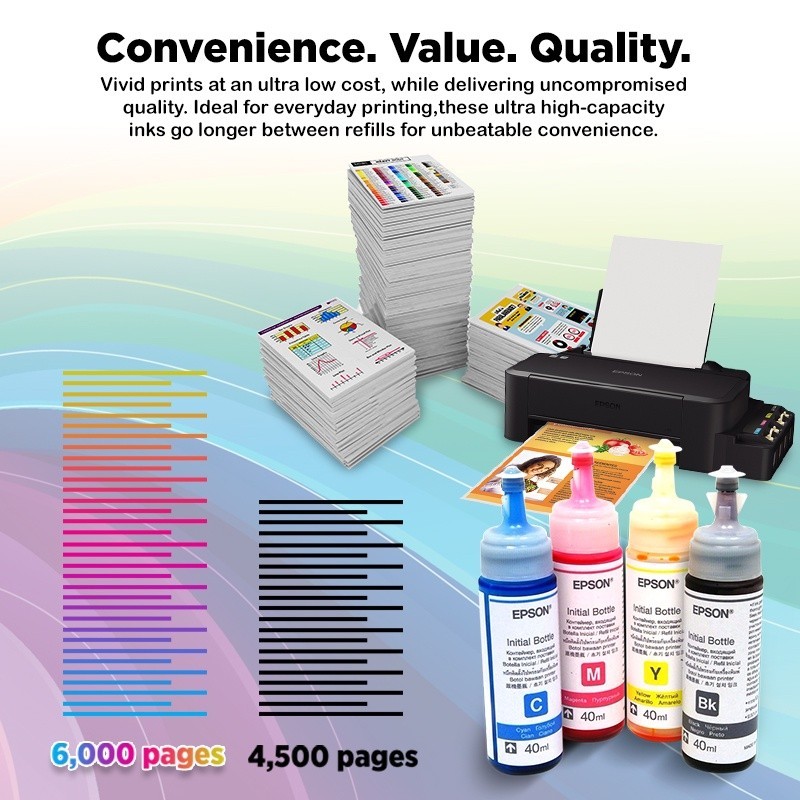 Original EPSON 40ML ink L121/120 Series 40ml (4colors) | Shopee Philippines
