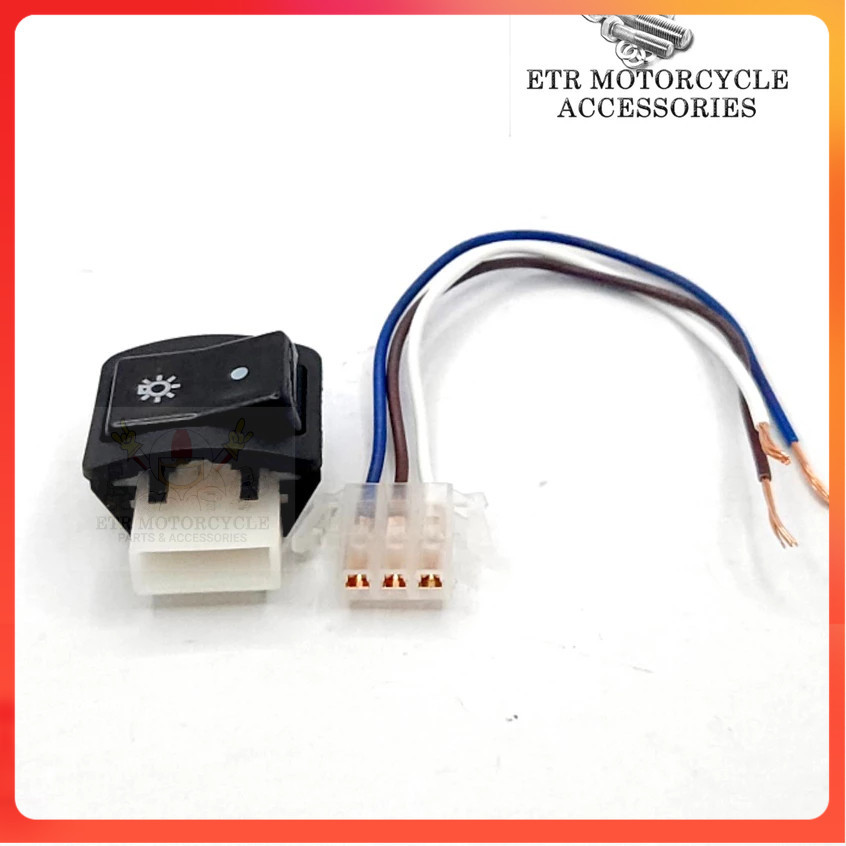 3-Way Black High-Low Headlight Switch with Socket Connector for Suzuki ...