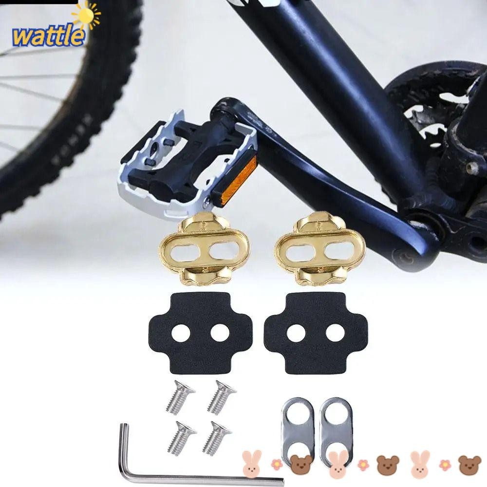 WATTLE 1Set Pedals Cleats, Mountain Bike Parts Brass Bicycle Splint Set ...