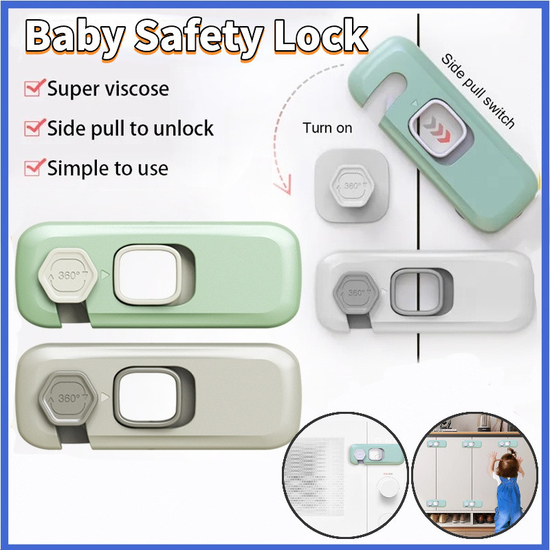 Baby Safety Lock Toddler Cabinet Locks Refrigerator Door Anti-Pinching ...