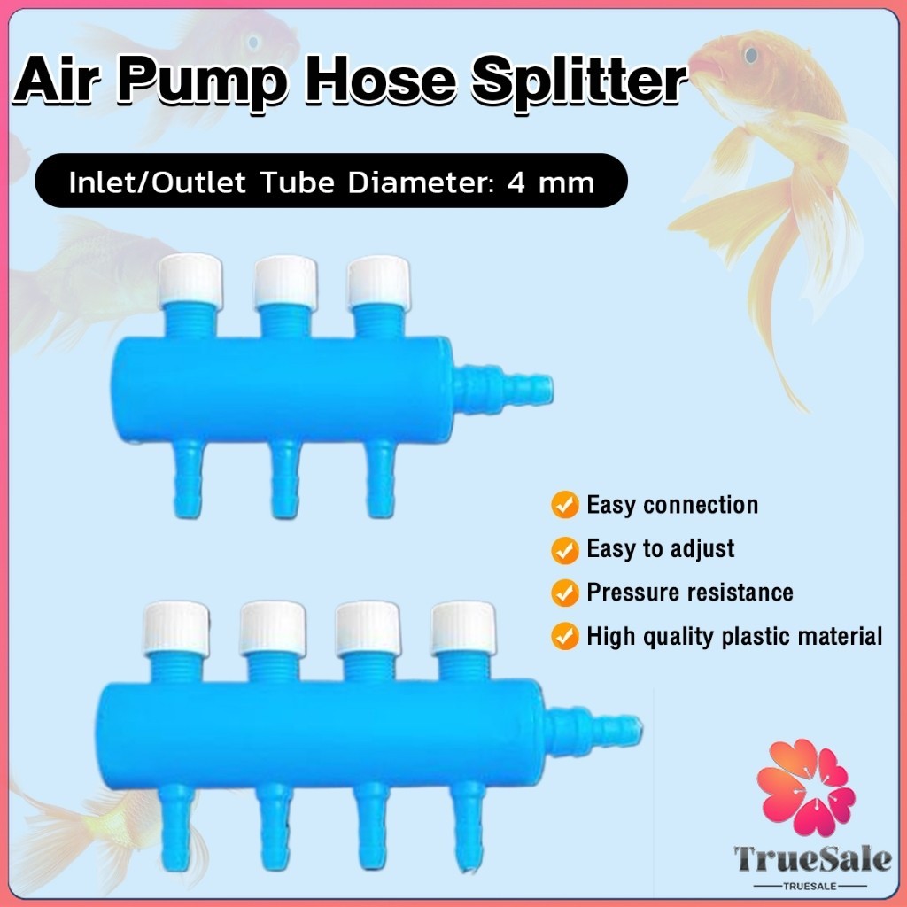 T.S. Aquarium Air Pump Hose Splitter Fish Tank Oxygen Regulating Valve ...