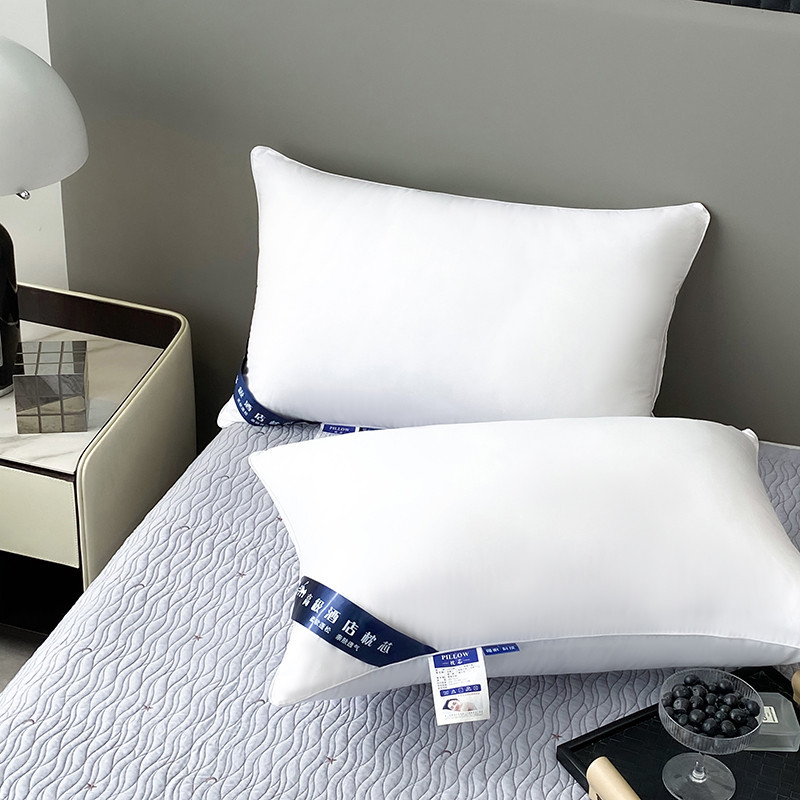 1 PC Pure Cotton Hotel White Pillow Core Feather Velvet Filled Fulffy ...