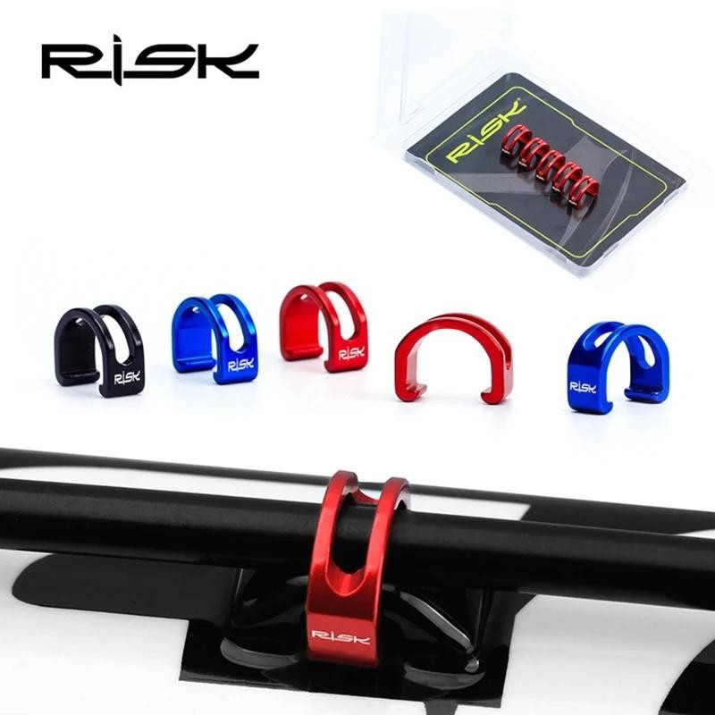RISK 5pcs Universal Aluminum Bike Cable Housing Guide U Buckle Hollow ...