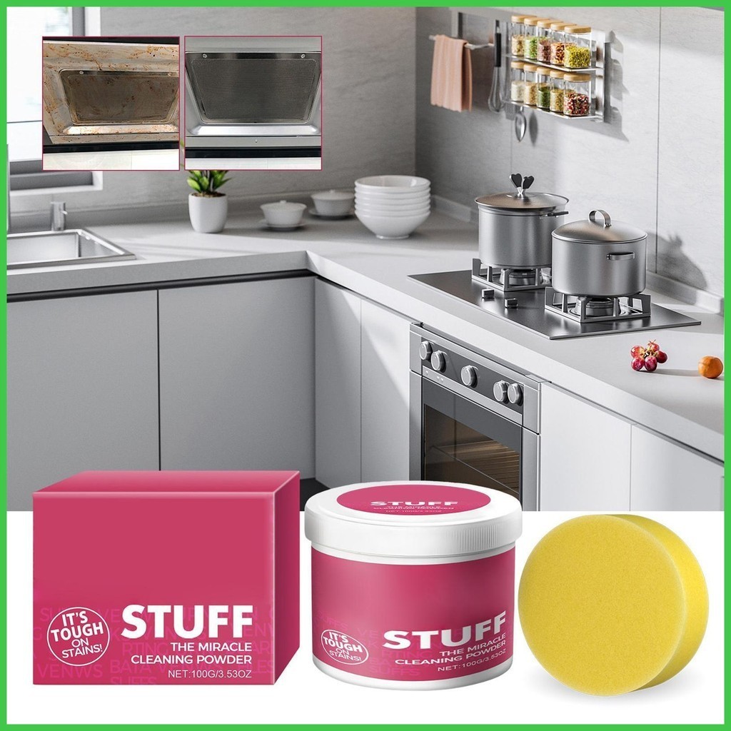 Powder Cleaner Kitchen Cleaners For Stubborn Stains Mild Formula Grease ...