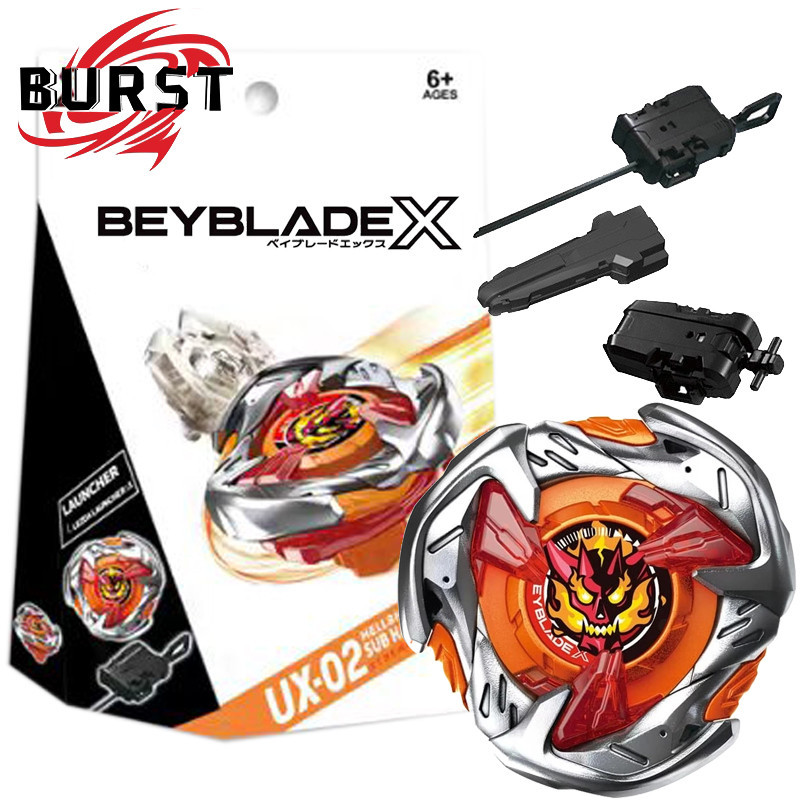 Beyblade X UX-02 Hell Shammer Beyblade Xtreme with Launcher Grip Set ...