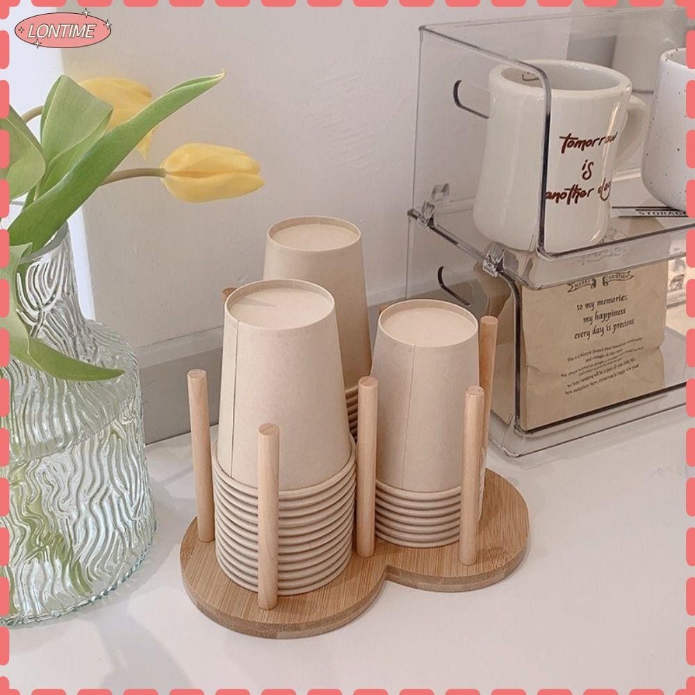LONTIME STORE Cups Dispenser, Space Saving DIY Disposable Cup Storage ...