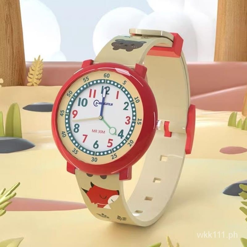 Children's Watch Boy Candy Color Waterproof Quartz Watch Primary and ...