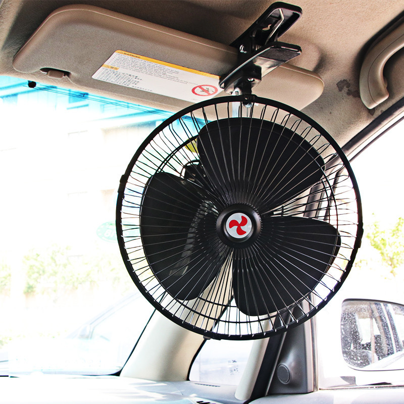 Car Fan 12v 24v Volt Car Small Electric Fan Large Truck Air Conditioner ...