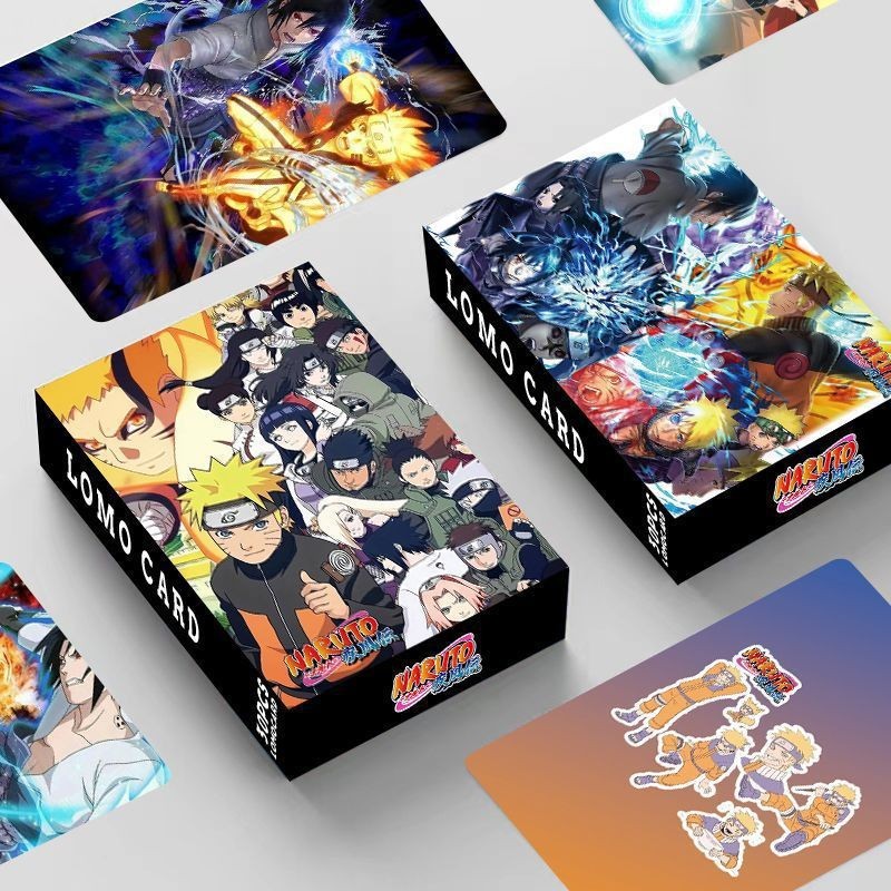 Naruto 2 Sided 30 Piece LOMO Card Anime Peripheral Naruto Kakashi Boxed ...