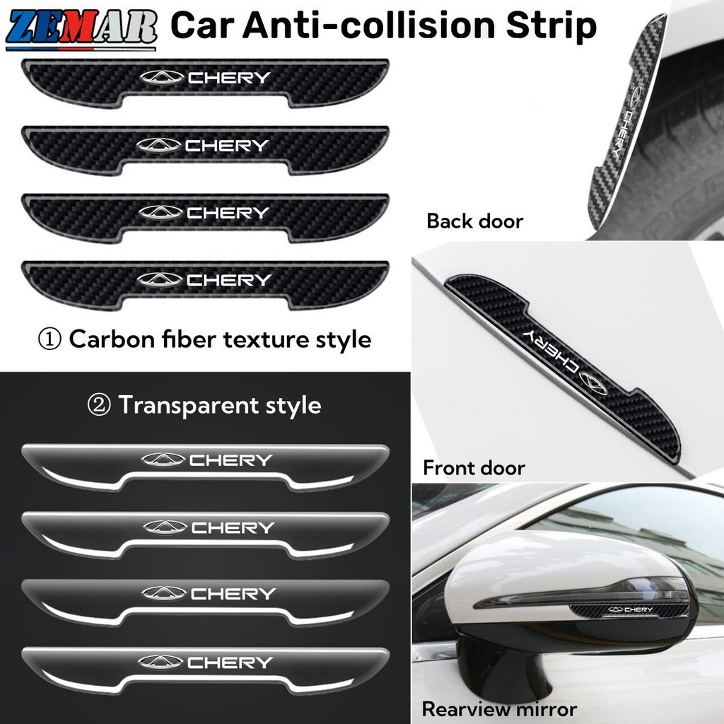 4Pcs Chery Car Door Anti-Collision Strip Auto Handle Rear View Mirror ...