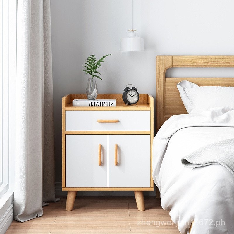 Nordic Bedside Table Storage Rack Simple Modern Small Apartment Bedroom ...