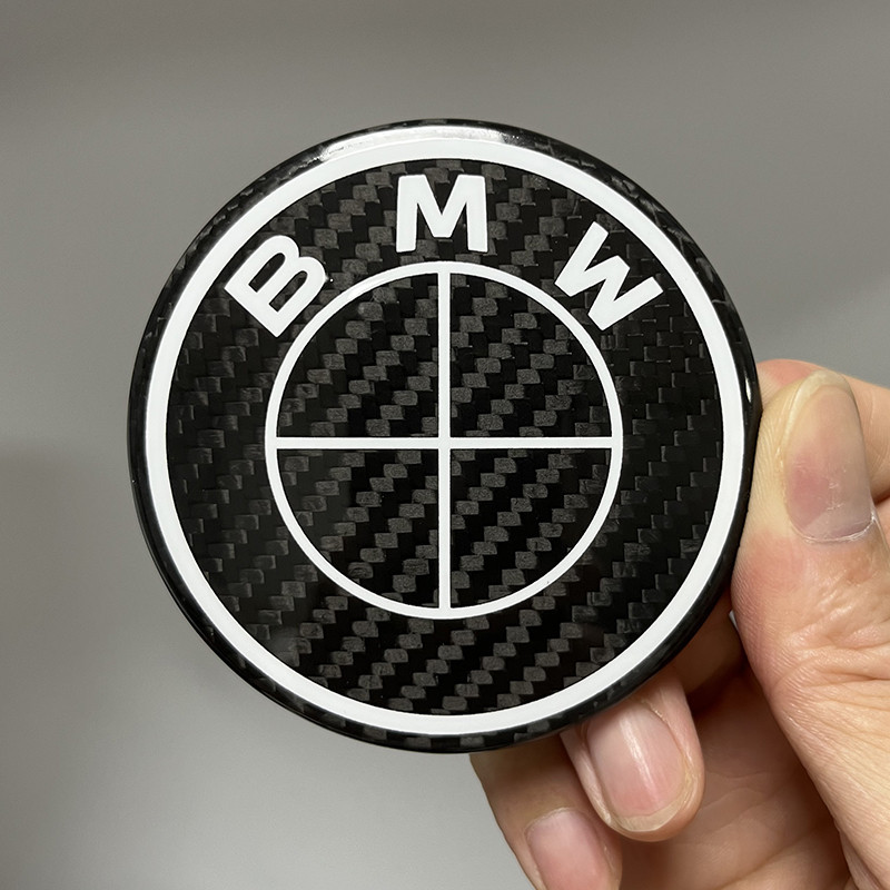 Real Carbon Fiber Badge Hood Logo Rear Trunk Emblems For BMW 5 series ...