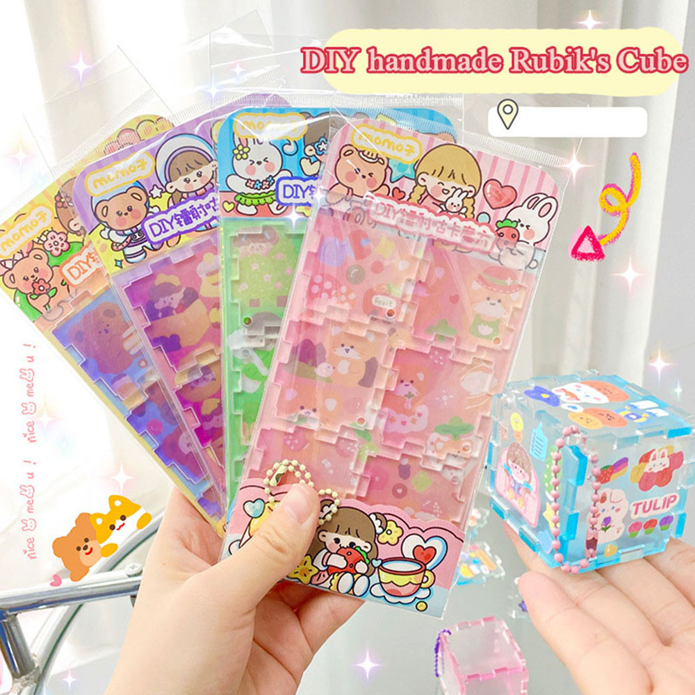 Handbook Material DIY Keychain Guka Set Handmade Magic Cube Pendant ...