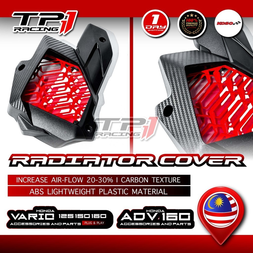 Vario ADV Radiator Cover I Increase AIR-FLOW I Carbon I ABS Lightweight ...