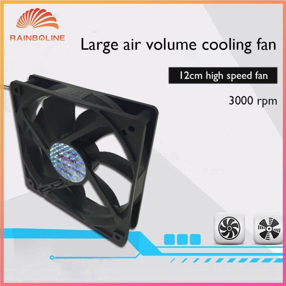 Rain 12cm 3000RPM Cooling Fan DC 12V Chassis Workstation Cabinet ...