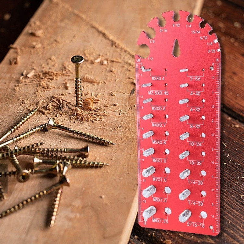 PCF* Precisions Bolt Nut Gauge Tool with Quick Identification Features ...