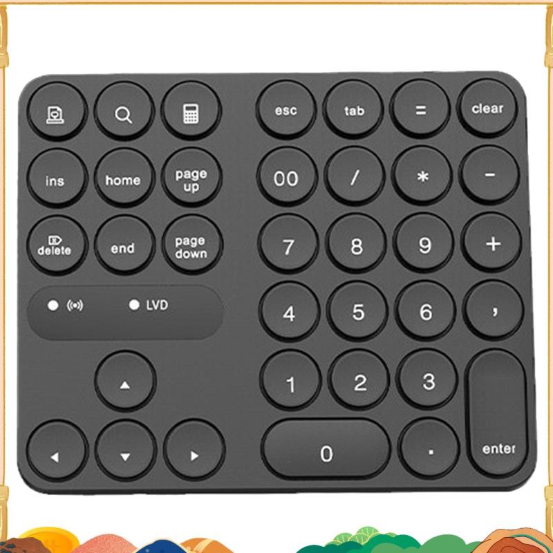 Rechargeable Double Bluetooth Number Pad Wireless Numeric Keypad 35 ...