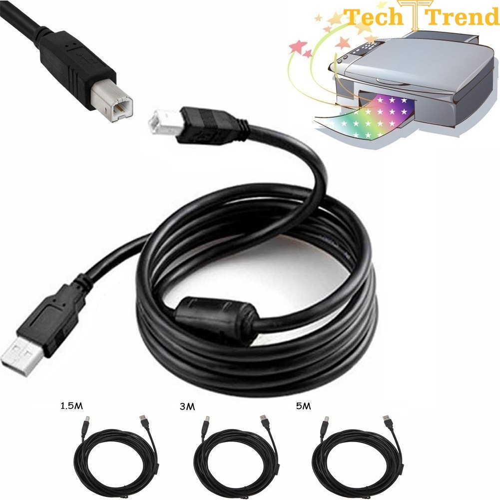 1.5m 3m 5m Printer Cable USB 2.0 A Male to USB B Male Printer Wire ...