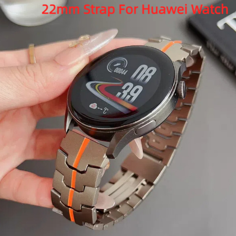 22mm Luxury Stainless Steel Straps For Huawei Watch GT 6 5 3 Pro 46mm ...