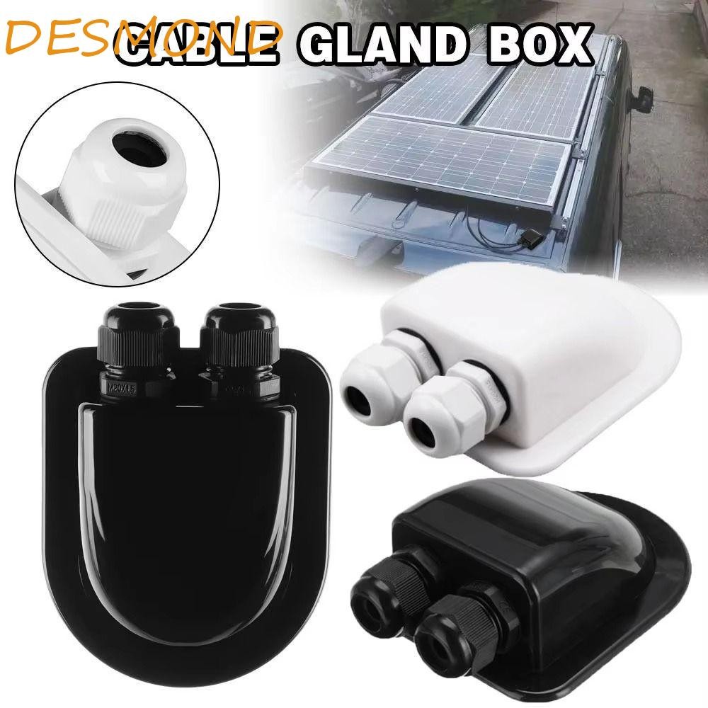 DESMOND Double Wire Entry Gland Box, Arc Shape Dual Hole Caravan Solar ...