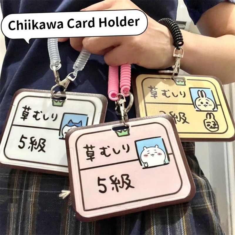 Cute Chiikawa Card Holder Usagi Hachiware ID Card Identity Credit Cover ...
