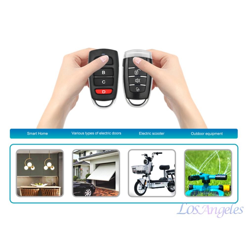 Garage Door Opener Key Fob 4-Button Duplicator Remote Electronic Garage ...