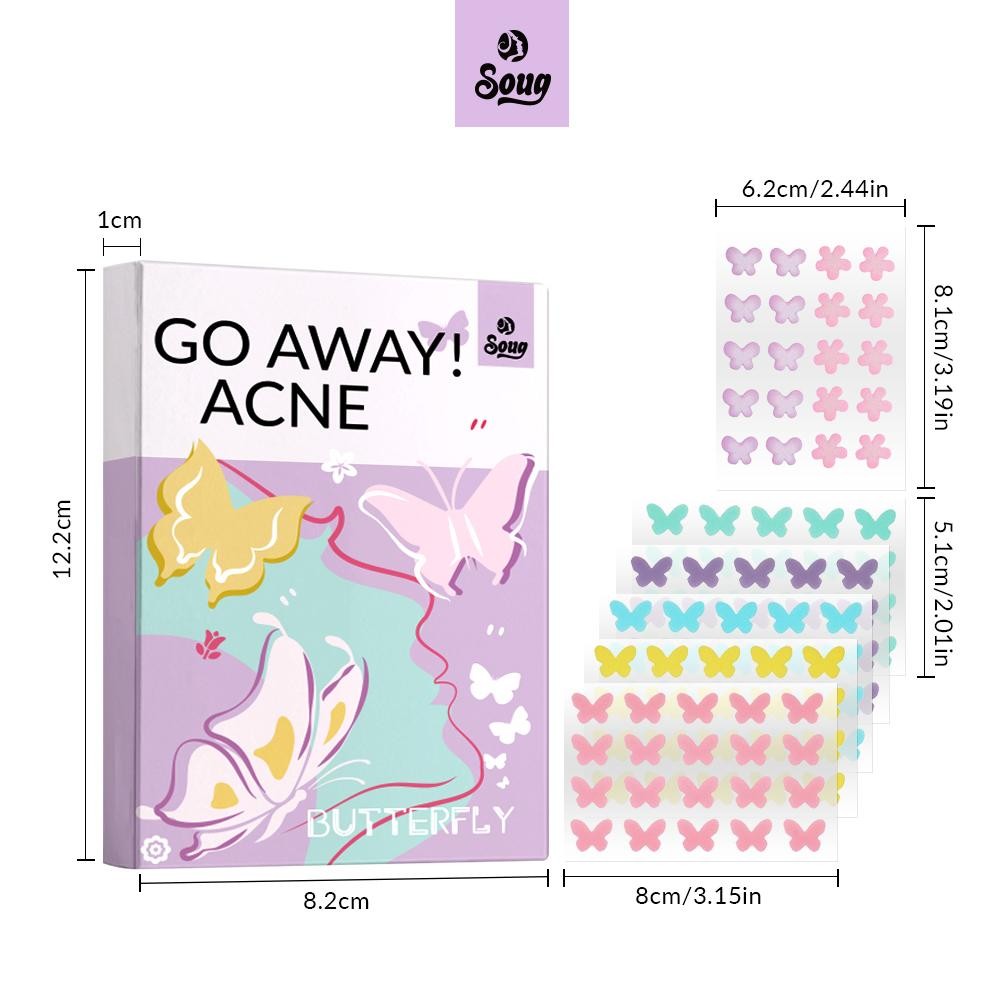 PE Colorful Pimple Patch Butterfly Series Pimple Sticker Light And ...