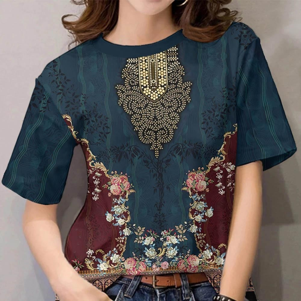Asean Attire For Women Retro pattern tshirt for women, national style ...