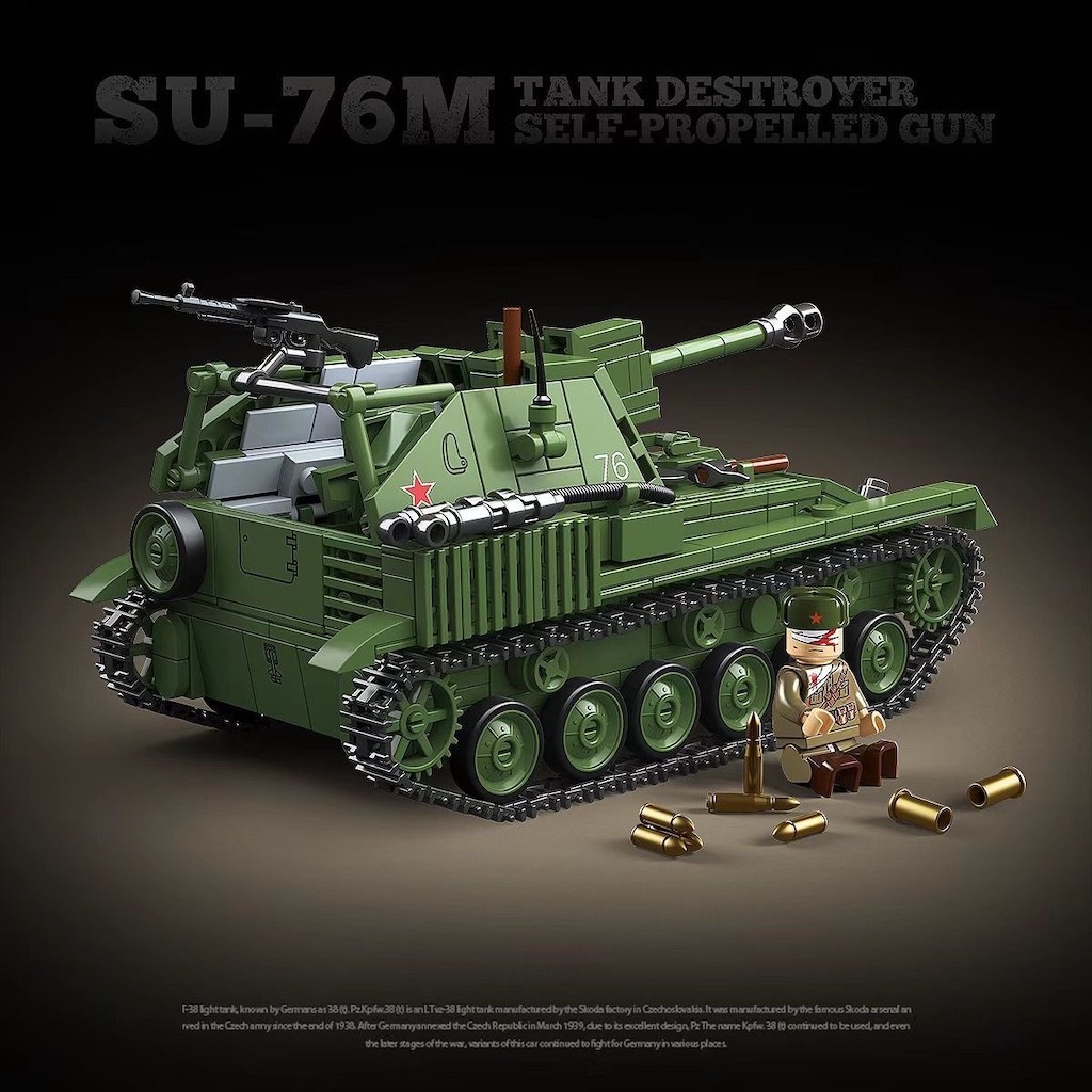 MYBRICKSTORE 769PCS MOC SU-76M Tank Destroyer Self-Propelled Figure ...
