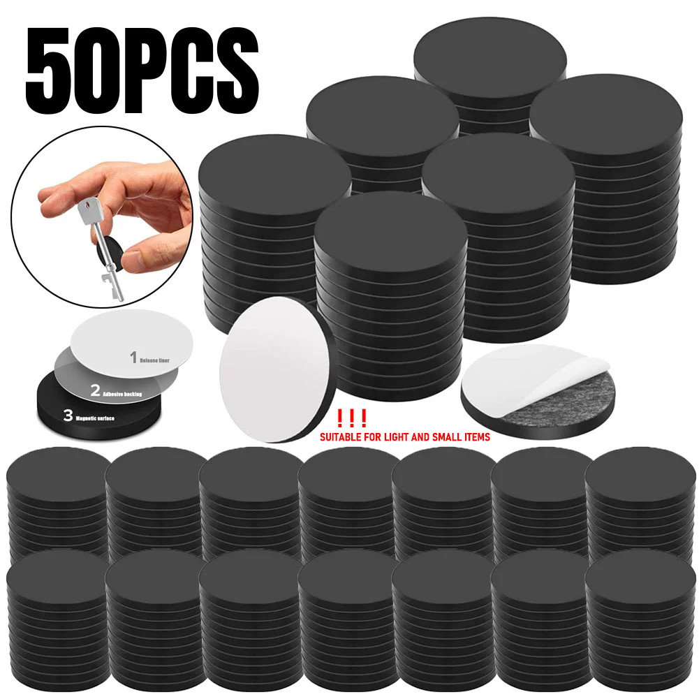 50Pcs 20x2mm Magnet Stickers - Round Magnetic Sheet - DIY Fridge Crafts ...