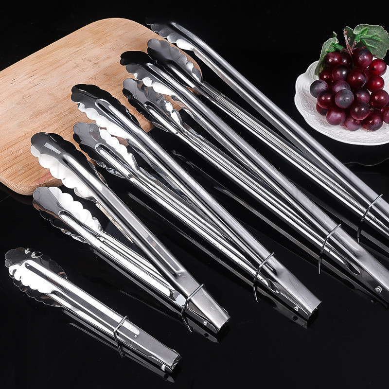 Stainless Steel Food Tongs - 7/9/12/14/16 Inches - Buffet Cooking Tool ...