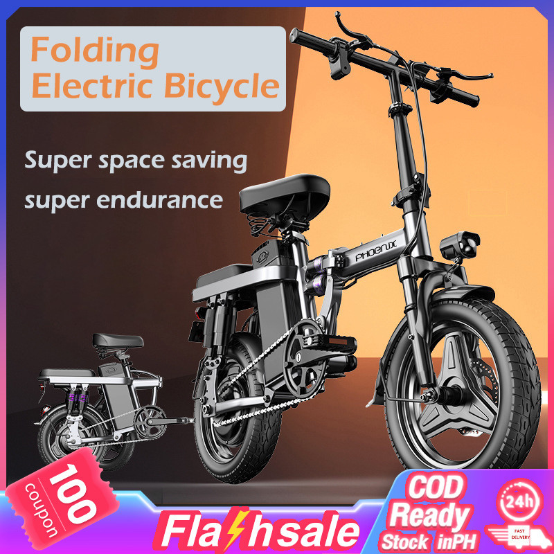 EZBike Electric Bike E Bike Folding 14 Inch Electric Bike 48V Foldable ...