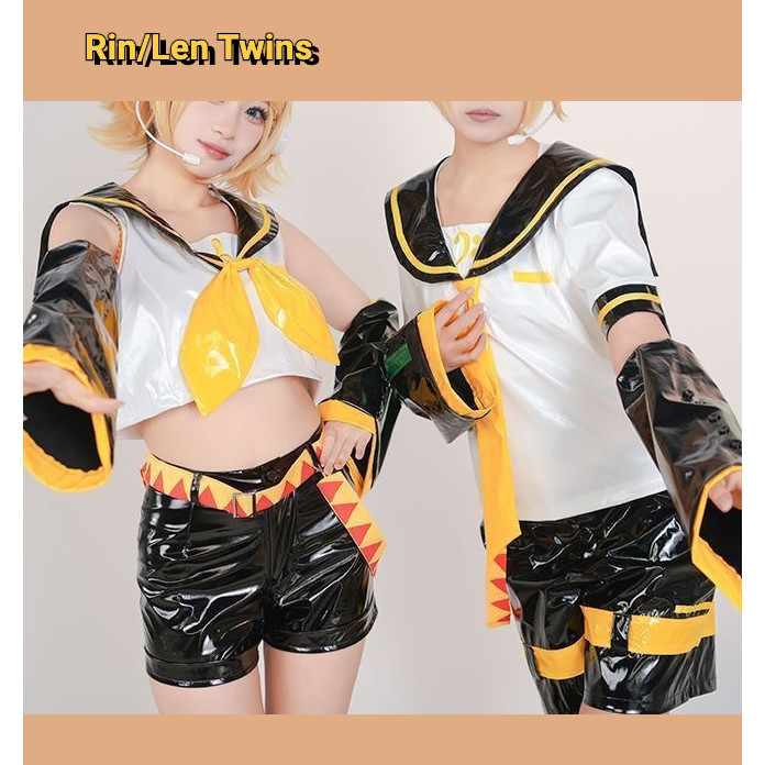 Hatsune Miku/VOCALOID Anime Cosplay Costume: Rin/Len Twins'S Patent ...
