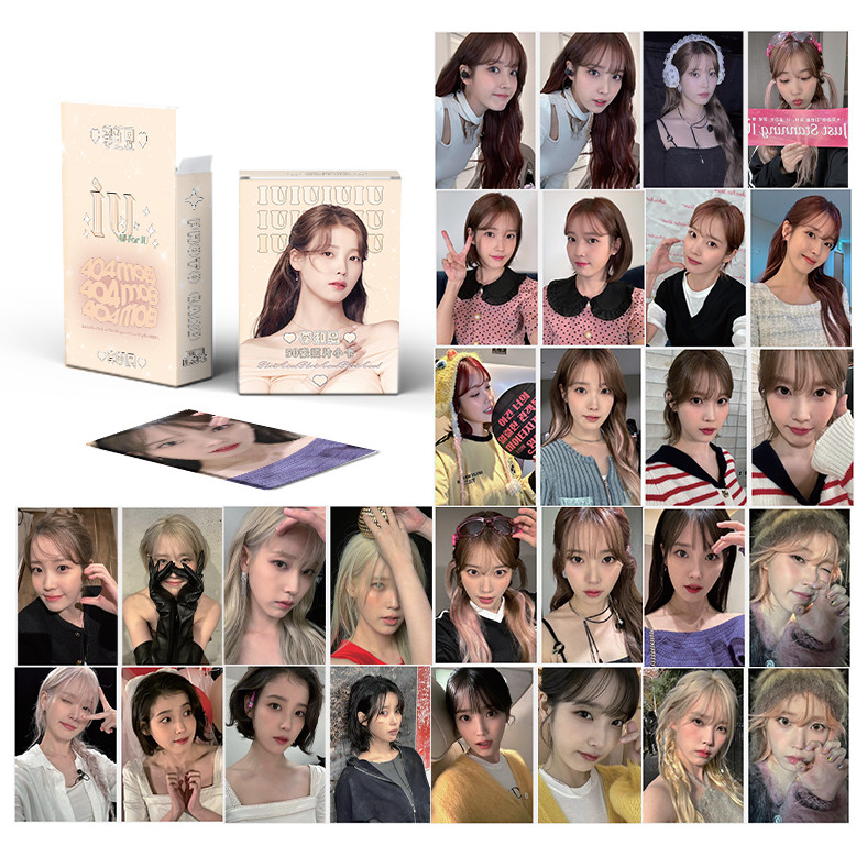50-55pcs/box IU Photocards Laser Holographic Lomo Cards Kpop Hologram ...